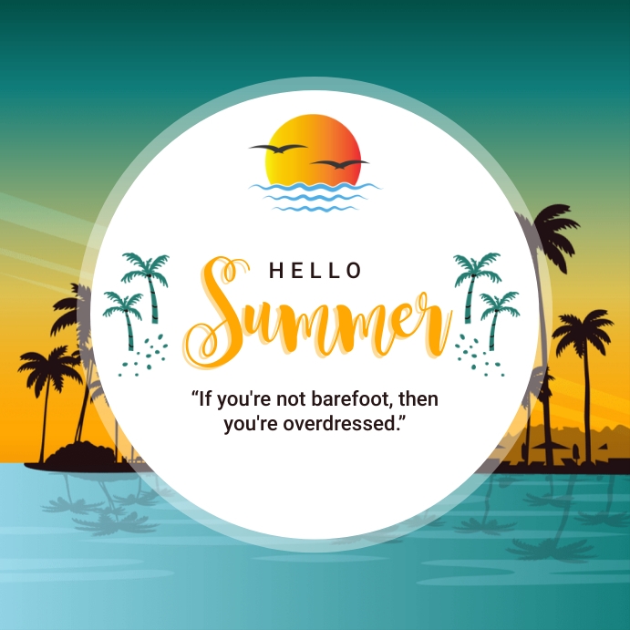 Modèle Hello Summer Post | PosterMyWall