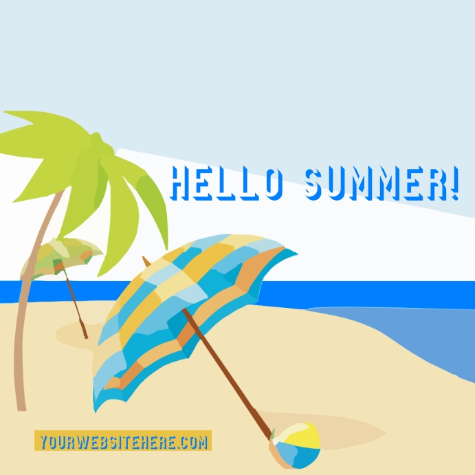 Hello Summer Post Template | PosterMyWall
