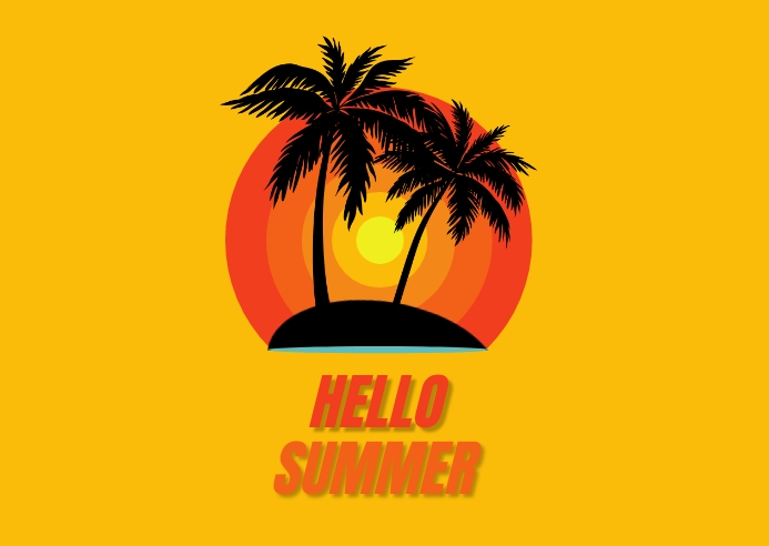 Hello Summer Postcard Template | PosterMyWall