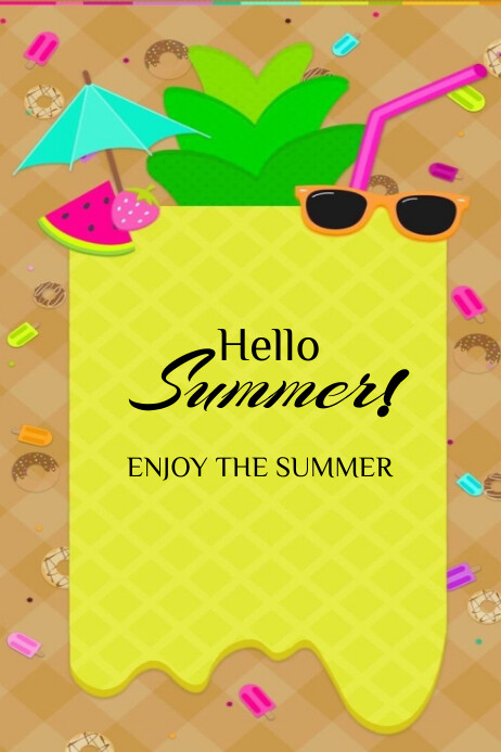 Copy of Hello Summer Poster Design 2024 | PosterMyWall