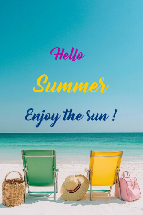 Hello Summer poster Template | PosterMyWall