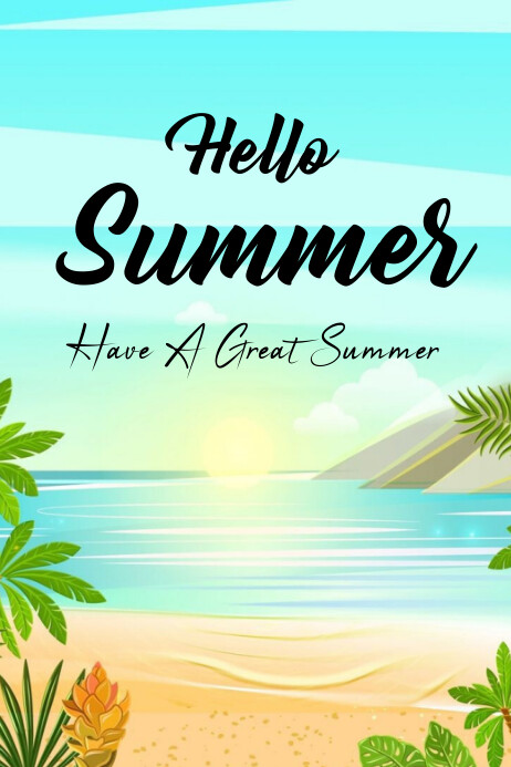 Hello Summer Poster Template | PosterMyWall