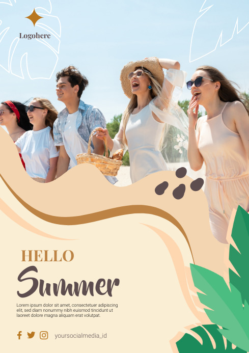Hello Summer Poster Template | PosterMyWall