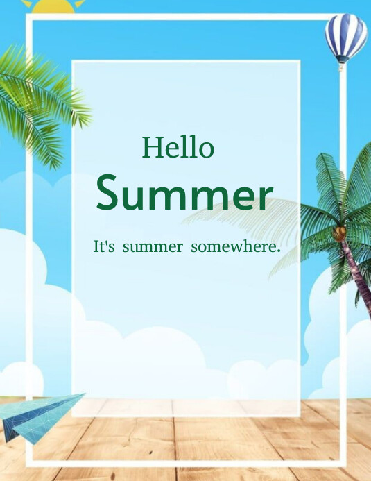 Hello summer poster Template | PosterMyWall