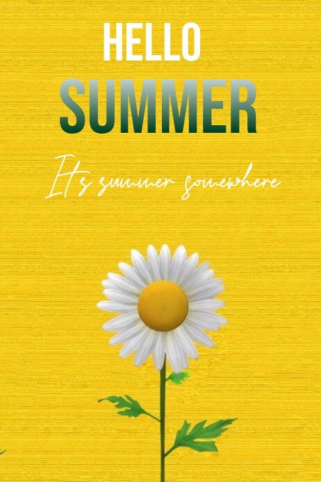 Hello Summer Poster Template | PosterMyWall