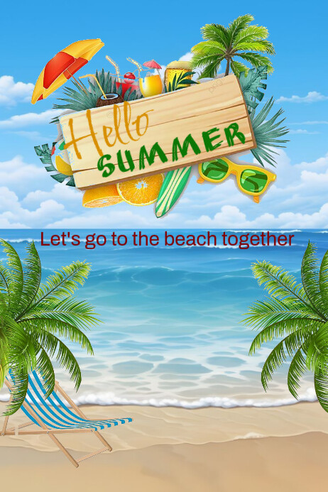 Plantilla de Hello Summer Poster | PosterMyWall