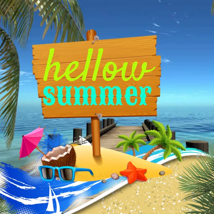 Plantilla de Hello summer poster | PosterMyWall