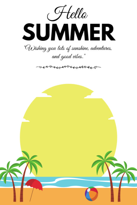 Hello summer poster online greeting card Template | PosterMyWall