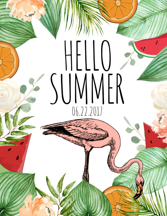 Plantilla de Hola Verano | PosterMyWall