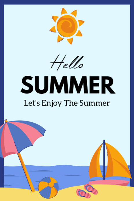 Hello summer poster template | PosterMyWall