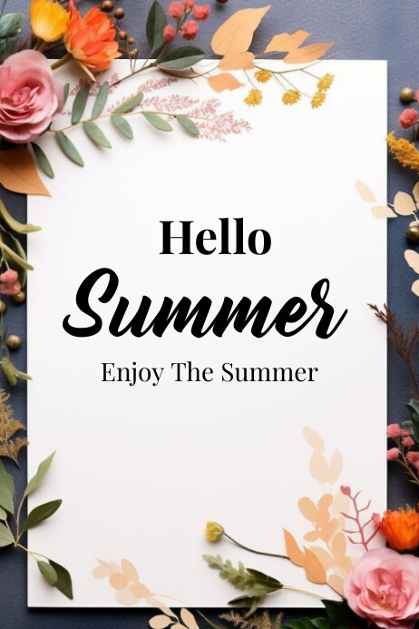 Hello summer poster template | PosterMyWall