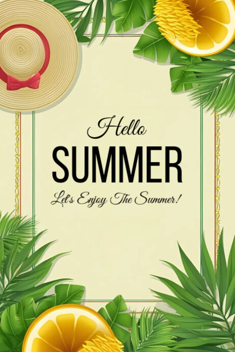 Copy of Hello summer poster template | PosterMyWall