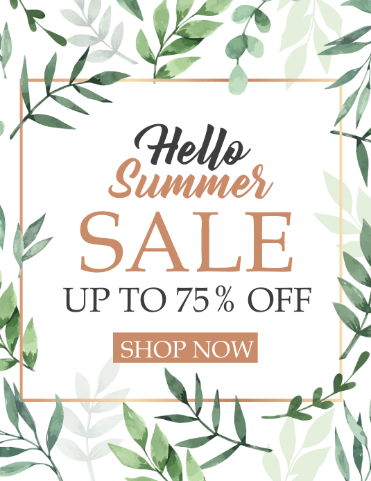 Copy of hello summer sales | PosterMyWall
