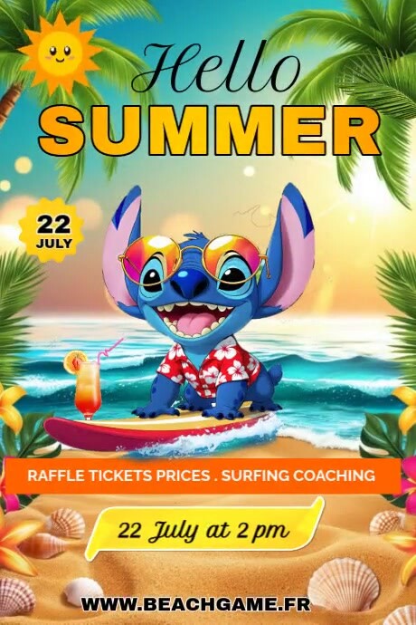 Hello Summer Stitch Instagram Portrait Template | PosterMyWall