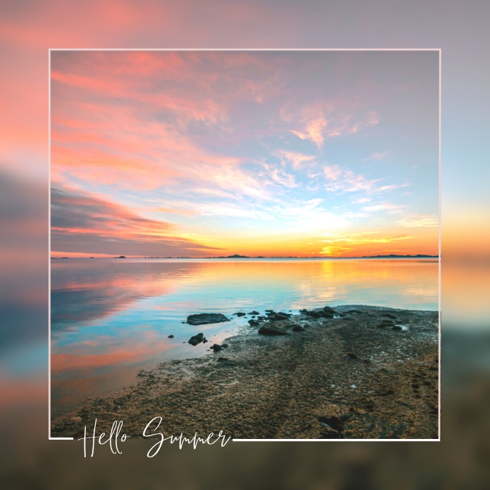 Hello Summer sunrise template | PosterMyWall