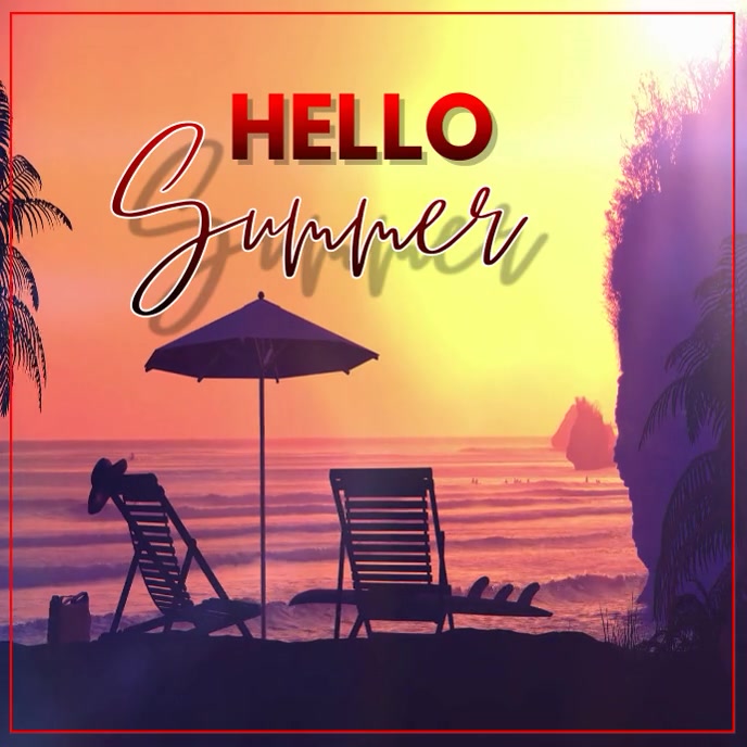 Plantilla de Hello summer Sunshine | PosterMyWall