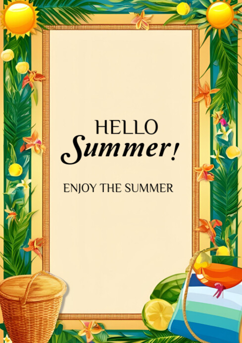 Hello Summer Template 2025 | PosterMyWall