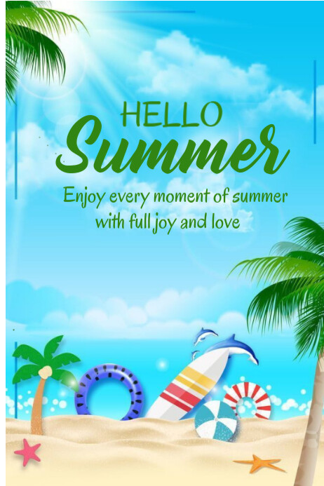 Hello Summer template 2025 | PosterMyWall