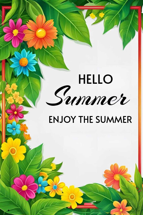 Copy of Hello Summer template 2025 | PosterMyWall
