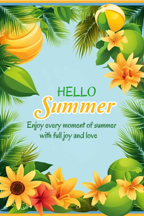 Copy of Hello Summer template 2025 | PosterMyWall