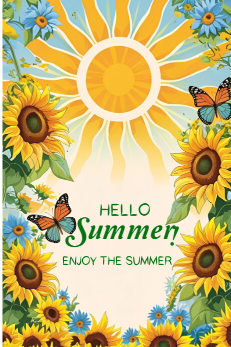Copy of Hello Summer template 2025 | PosterMyWall