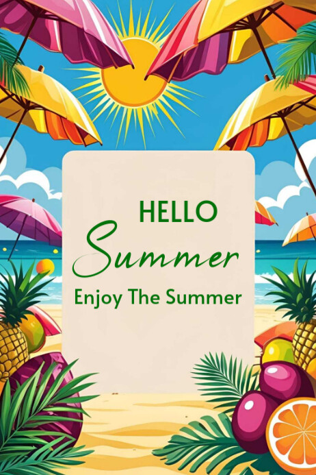 Hello Summer template 2025 | PosterMyWall