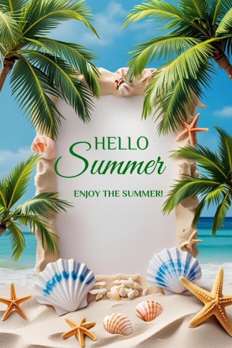 Hello Summer Template 2025 | PosterMyWall