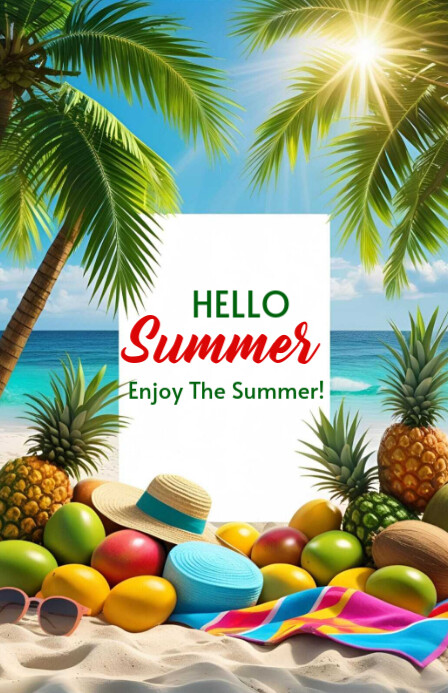 Hello Summer template 2025 | PosterMyWall