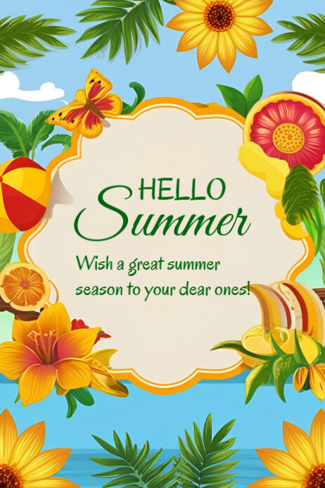 Copy of Hello Summer Template 2025 | PosterMyWall