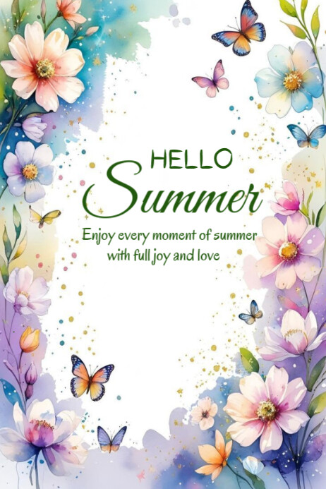 Hello Summer template 2025 | PosterMyWall