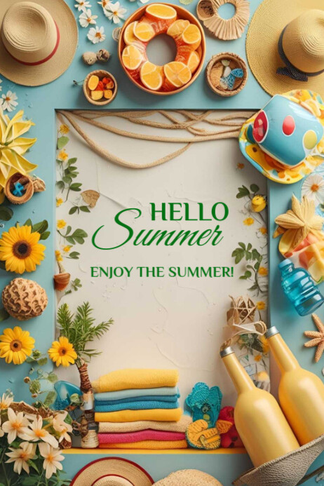 Hello Summer template 2025 | PosterMyWall