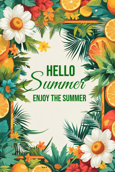 Hello Summer Template 2025 | PosterMyWall