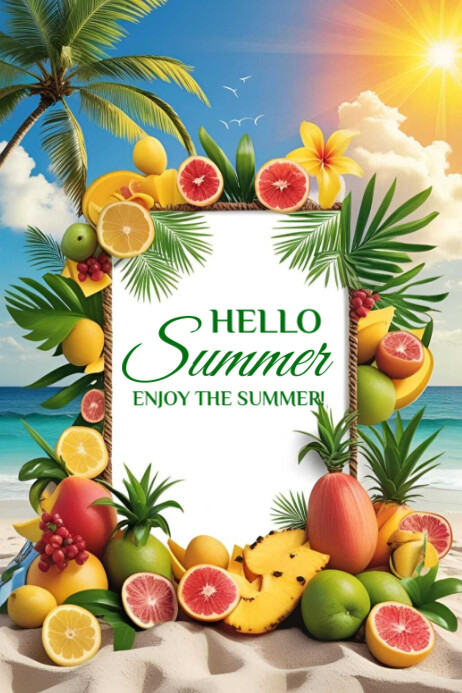 Hello Summer template 2025 | PosterMyWall