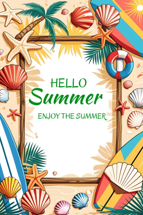 Hello Summer Template 2025 | PosterMyWall