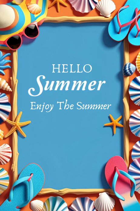 Hello Summer Template 2025 | PosterMyWall