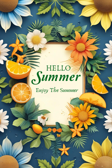 Hello Summer Template 2025 | PosterMyWall