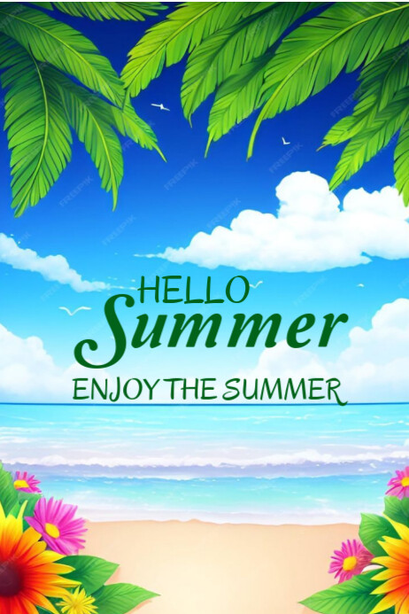 Hello Summer template 2025 | PosterMyWall