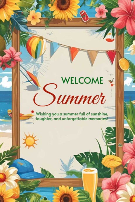 Hello Summer template 2025 | PosterMyWall