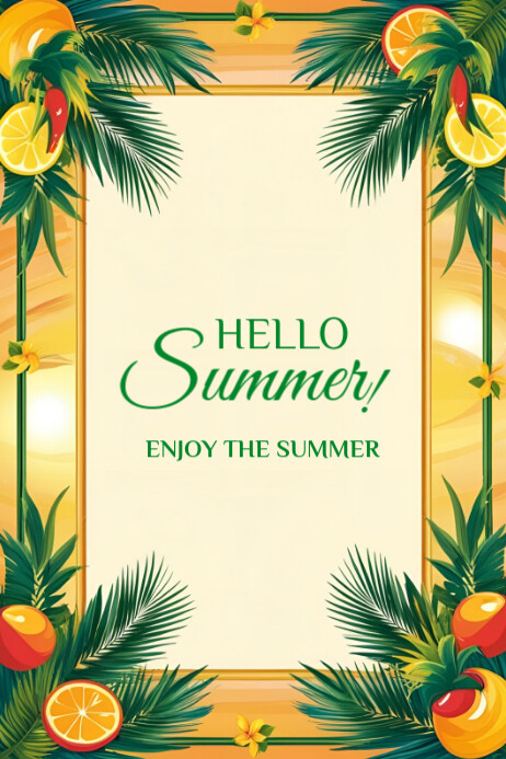 Hello Summer Template 2025 | PosterMyWall