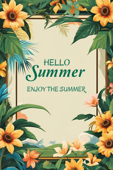 Hello Summer Template 2025 | PosterMyWall