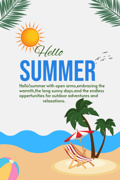 Hello summer template 2025 | PosterMyWall