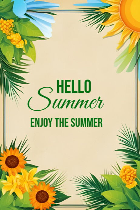 Copy of Hello Summer Template 2025 | PosterMyWall