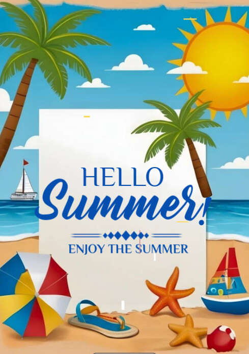 Hello summer template 2025 | PosterMyWall