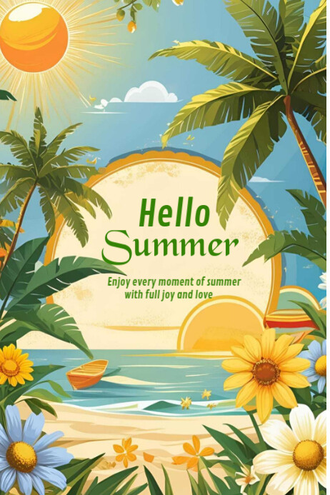 Copy of Hello Summer template 2025 | PosterMyWall