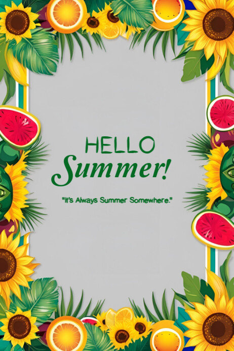 Copy of Hello Summer Template 2025 | PosterMyWall