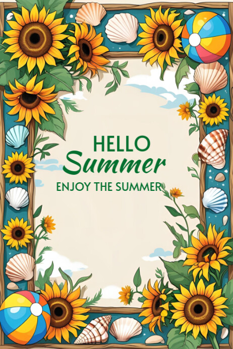 Hello Summer Template 2025 | PosterMyWall