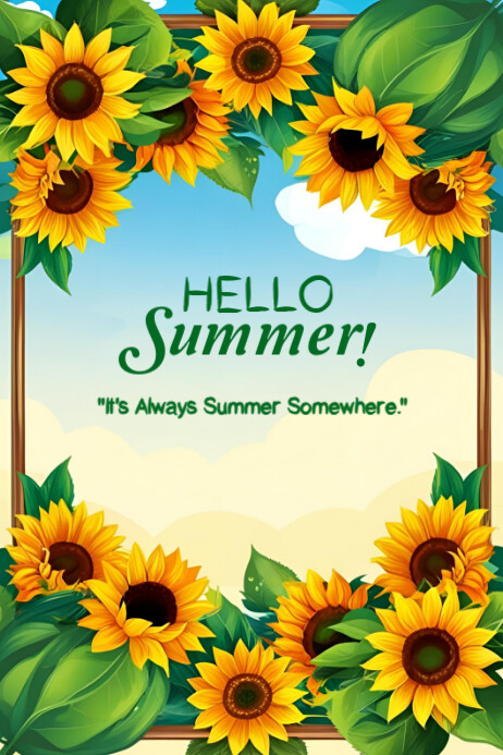 Copy of Hello Summer Template 2025 | PosterMyWall
