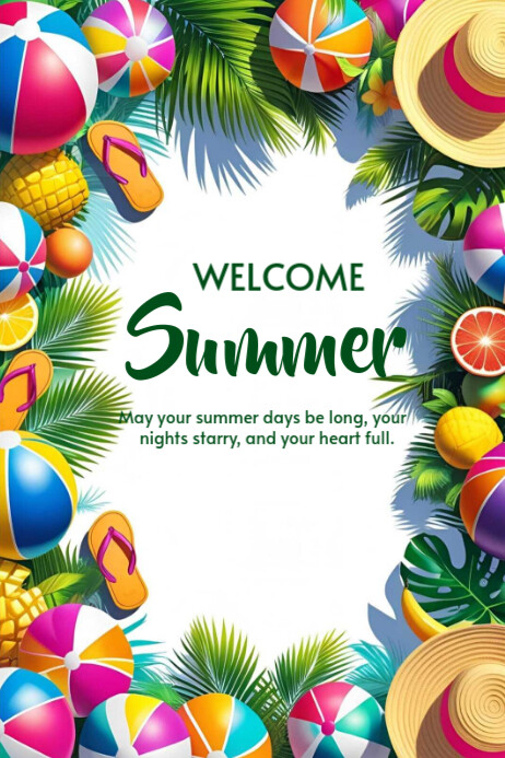 Hello Summer template 2025 | PosterMyWall