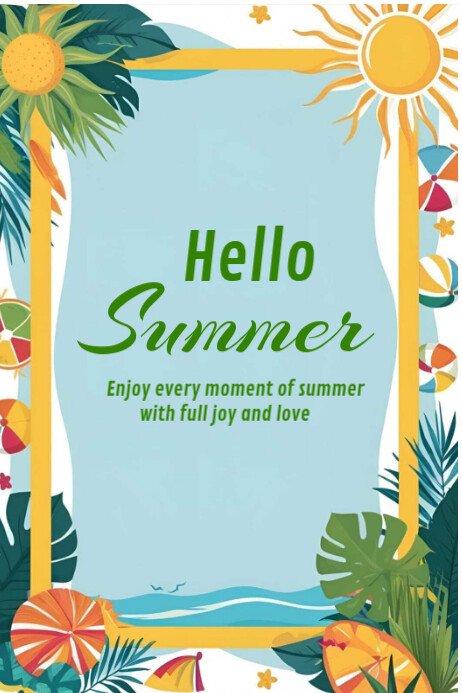 Copy of Hello Summer template 2025 | PosterMyWall