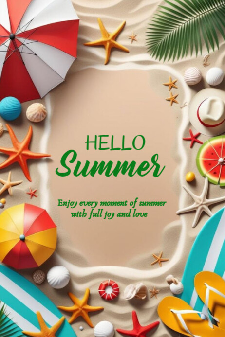 Hello Summer template 2025 | PosterMyWall
